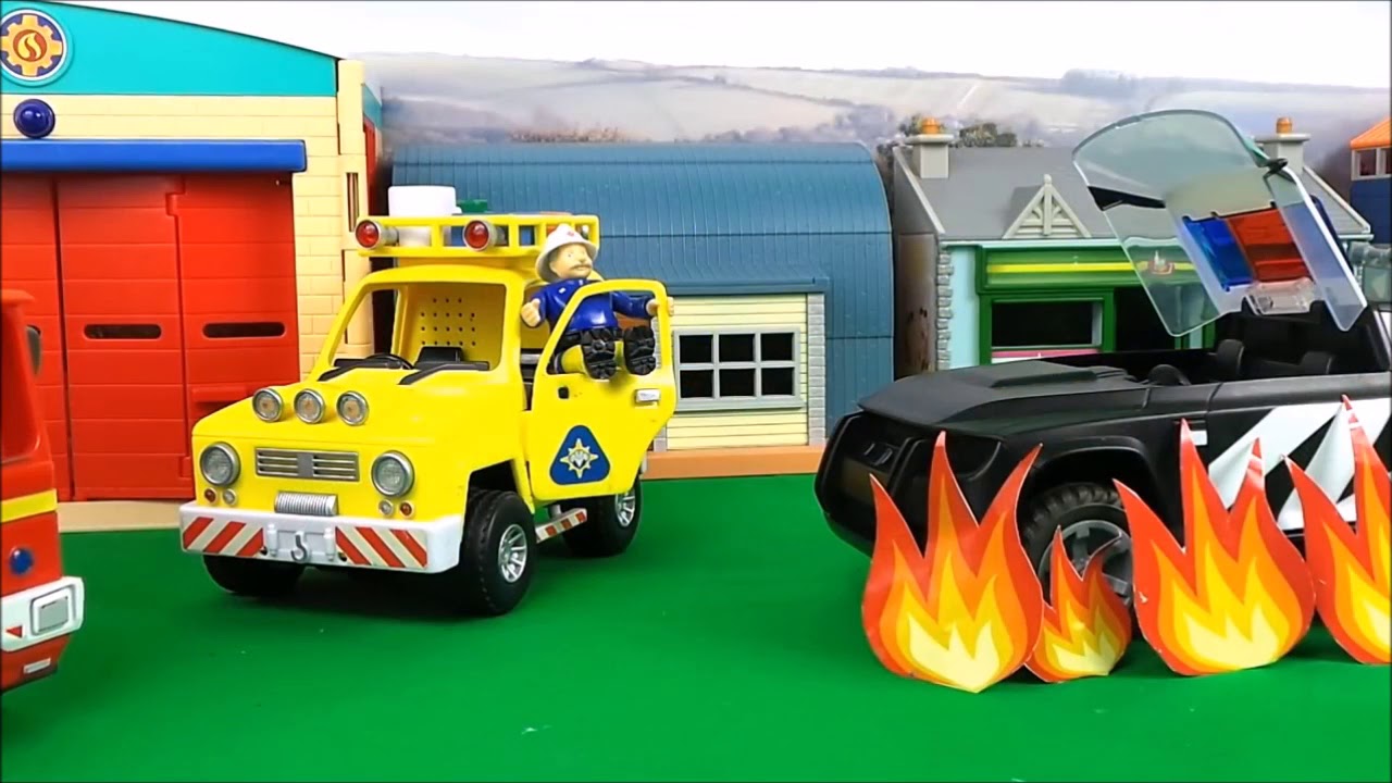 🚒 Feuerwehrmann Sam / Fireman Sam the Police Car Fire 🔥 - YouTube