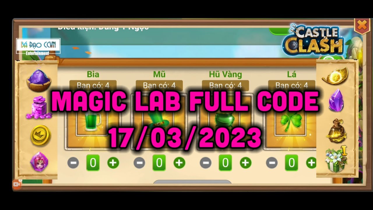 Castle Clash Magic Lab All Code 17 March 2023 - Cập Nhật Mã Thí Nghiệm ...