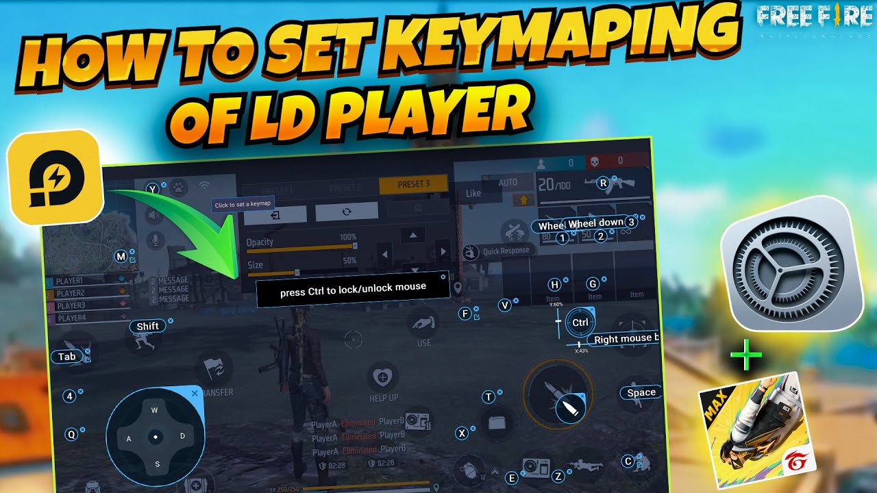 How to set keymaping of LD player Free Fire 2024 | LD player men Free ...