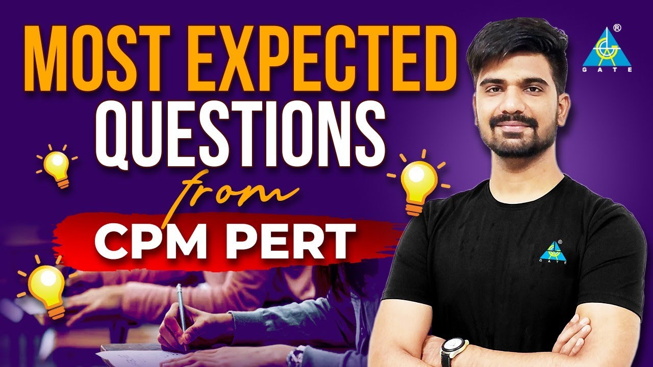 Most Expected Questions from CPM PERT || #cgvyapam #cpmpert # ...