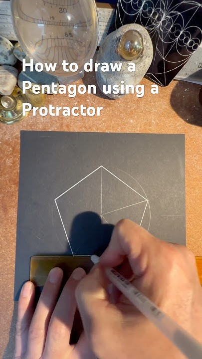 How to draw a Pentagon using a Protractor. Fast - YouTube