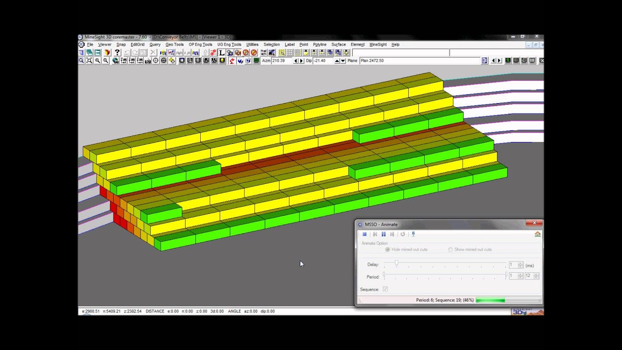 Schedule with Conveyor Belts in MineSight® Schedule Optimizer (MSSO ...