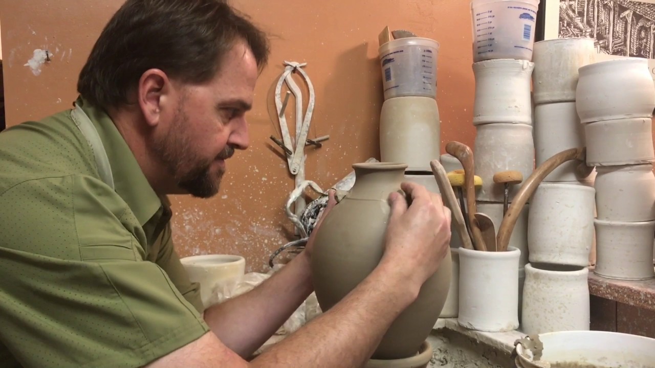 Adding Details on Pottery - YouTube