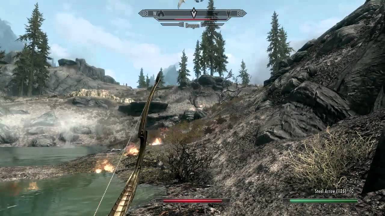 The Elder Scrolls V Skyrim: Shadowmere tanks a Dragon. - YouTube