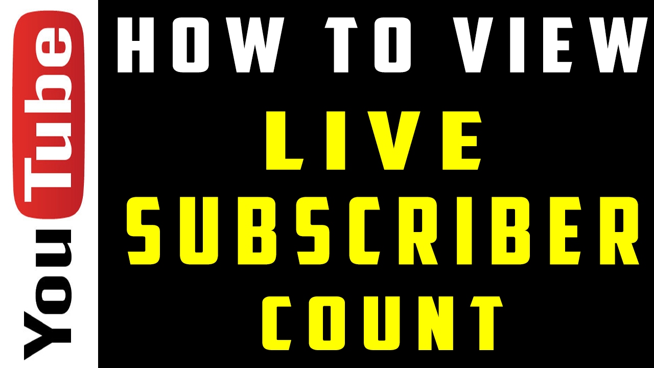 How to get a Live Subscriber Count for Your YouTube Channel | How To ...