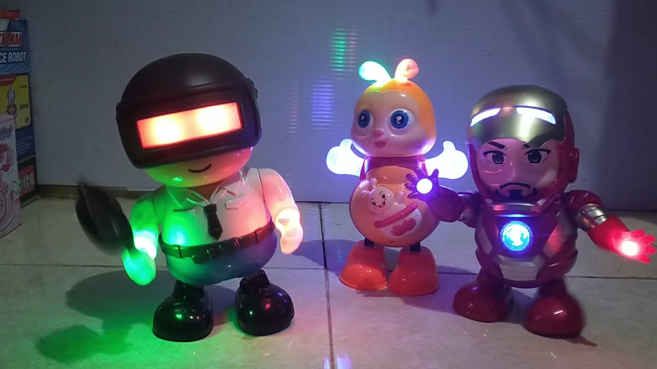 robot dancing bee,dance Hero Ironman and dancing cool agent super hero ...