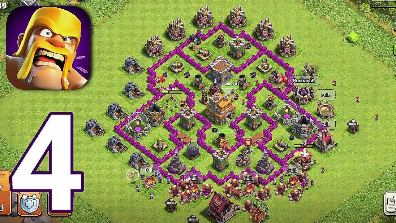 Clash of Clans - Gameplay Walkthrough Part 4 - Town Hall Level 7 (IOS ...