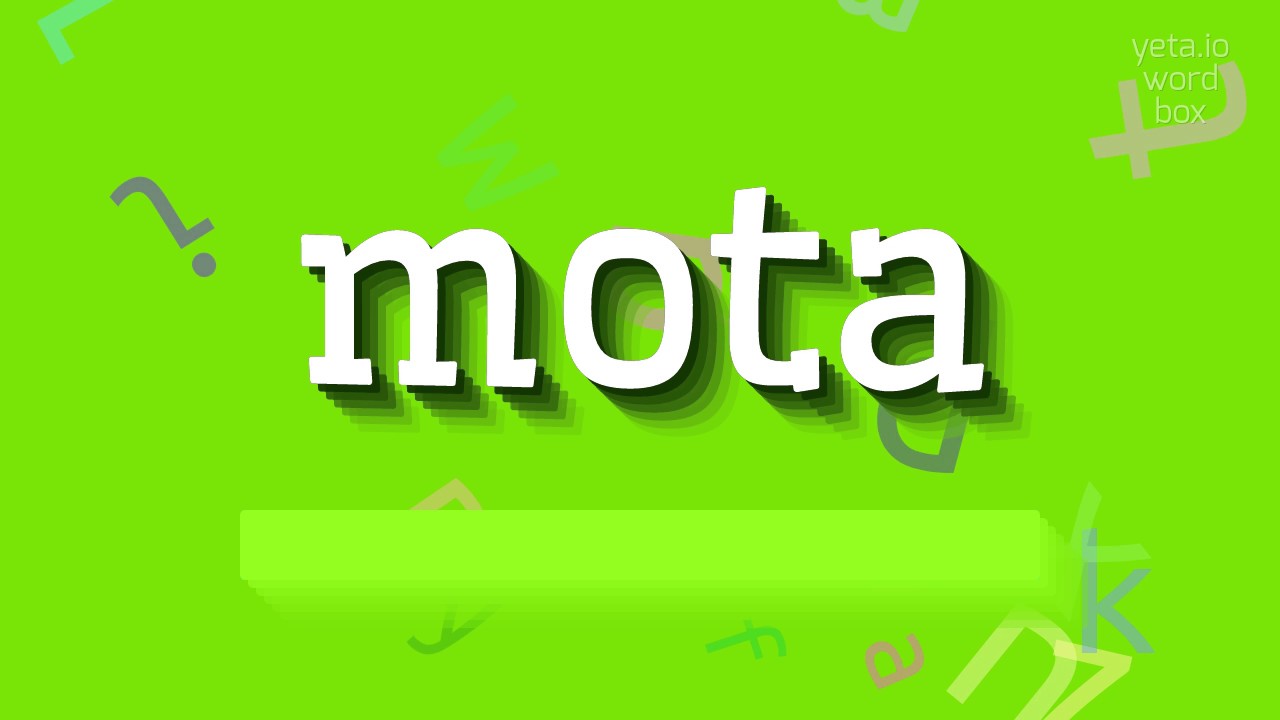 How to say "mota"! (High Quality Voices) - YouTube