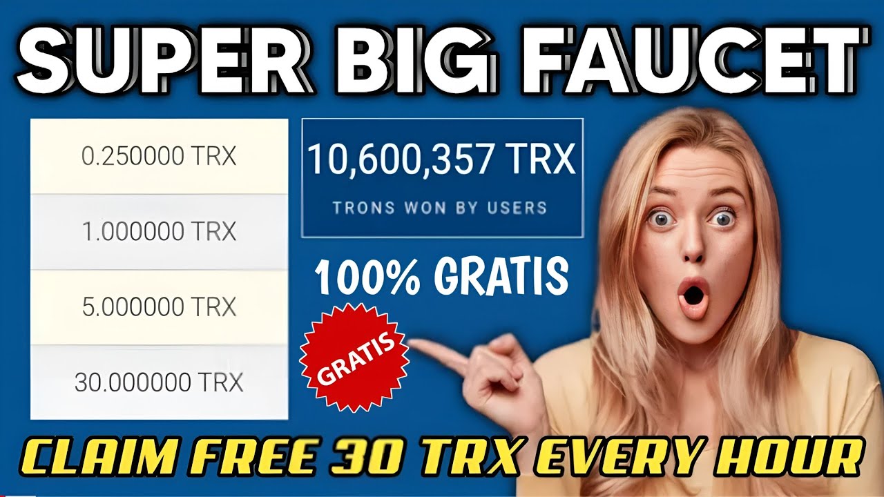 CLAIM 30 FREE TRX EVERY HOUR, FAUCET BAYARAN TERMAHAL, Website Penghasil TRX Gratis, Tronpick ...