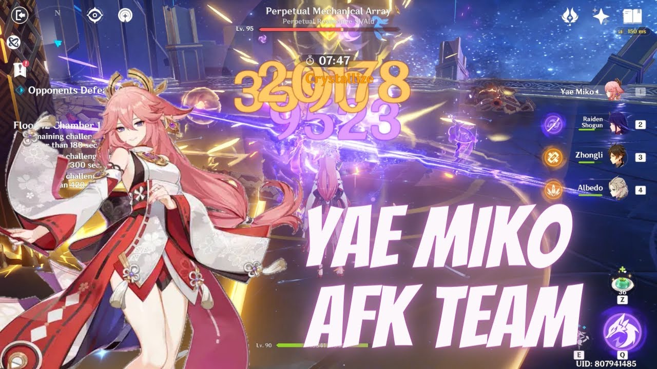 Yae Miko AFK team, just drop all skills and watch :) | Genshin Impact ...