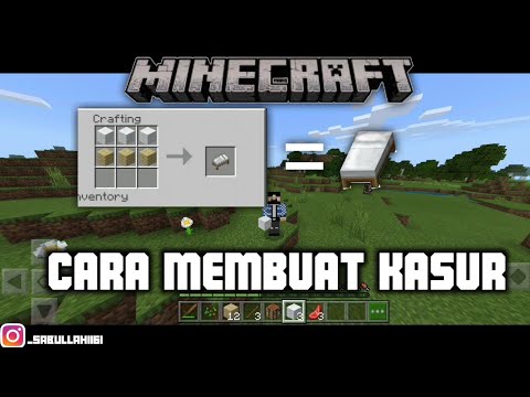 cara membuat kasur di minecraft pe - YouTube