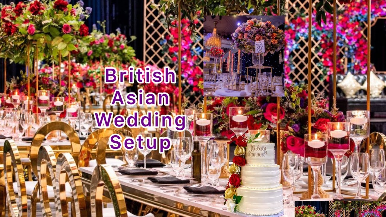British Asian wedding setup in London - YouTube