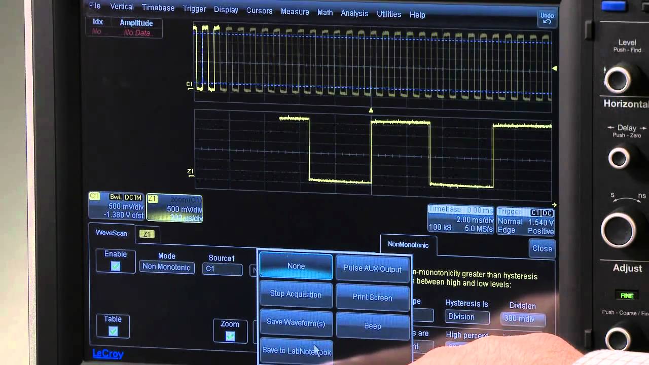 Teledyne LeCroy WaveSurfer Finding Anomalies with WaveScan - YouTube