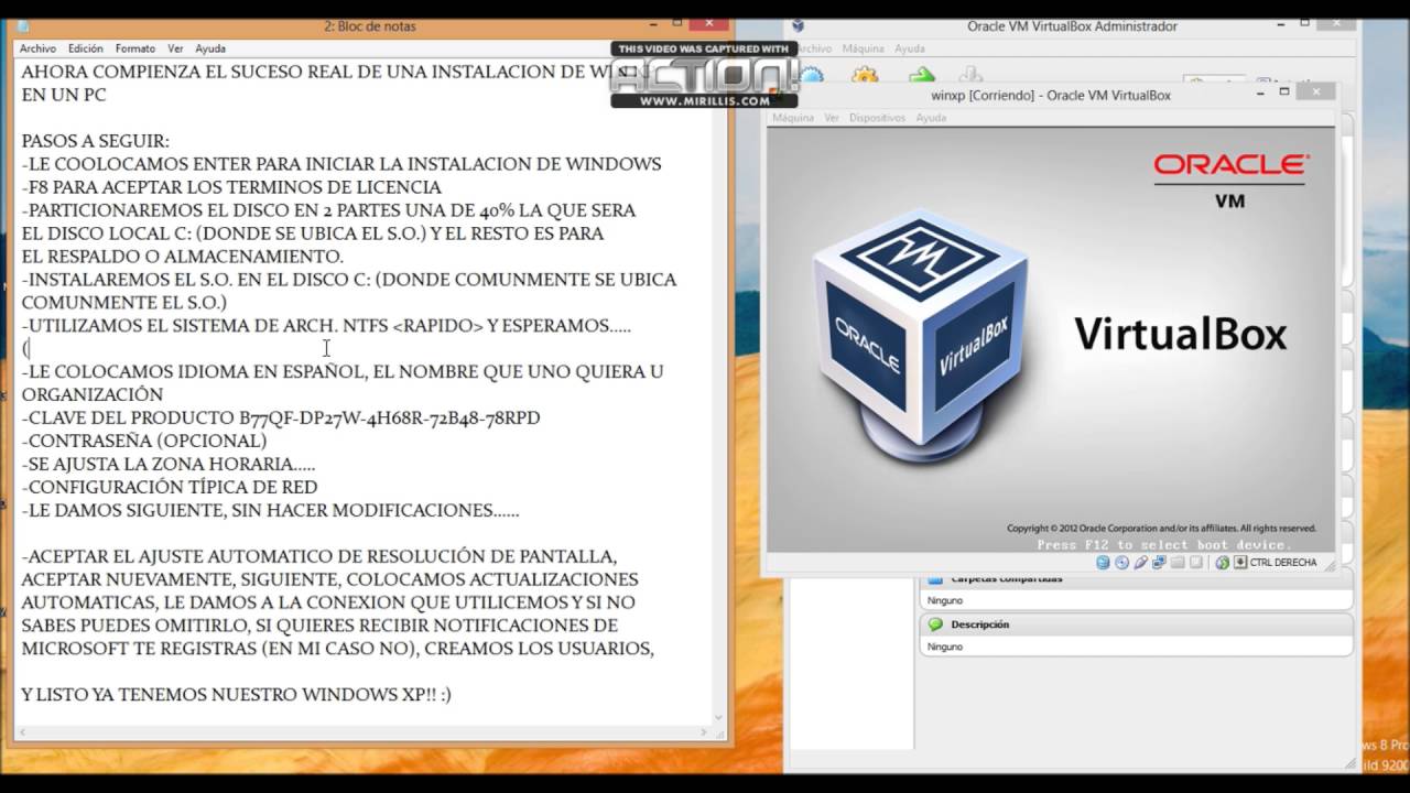 Como instalar windows XP en Oracle VM VirtualBox - YouTube