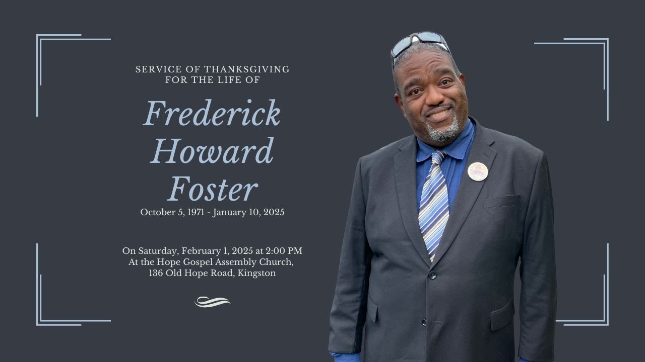 Thanksgiving Service for the life of Frederick H. Foster - Feb 1, 2025 ...