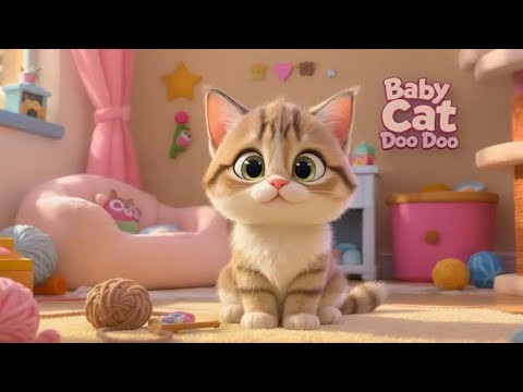 🎶 Baby Cat Song – Meow Meow Meow! Kids Poem No: 08 | #trending #catvideos #cats @ToddlersChannels