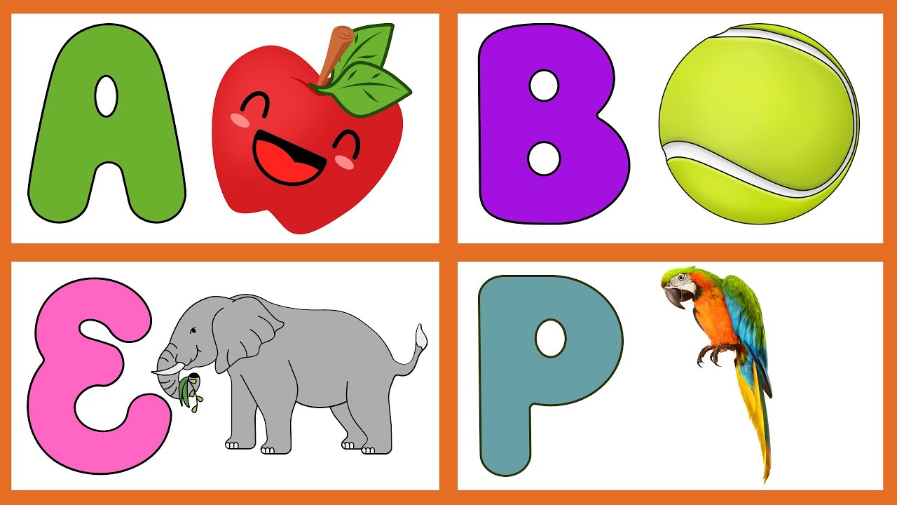 ABC | English Alphabets A to Z | Learn A for Apple B for Ball with ...