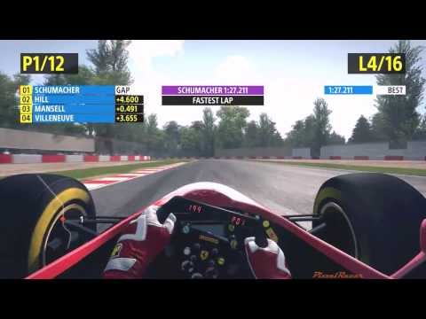 F1 2013 PC Gameplay, Classic Edition, Ferrari F310, Imola Race 25%, by PixxelRacer