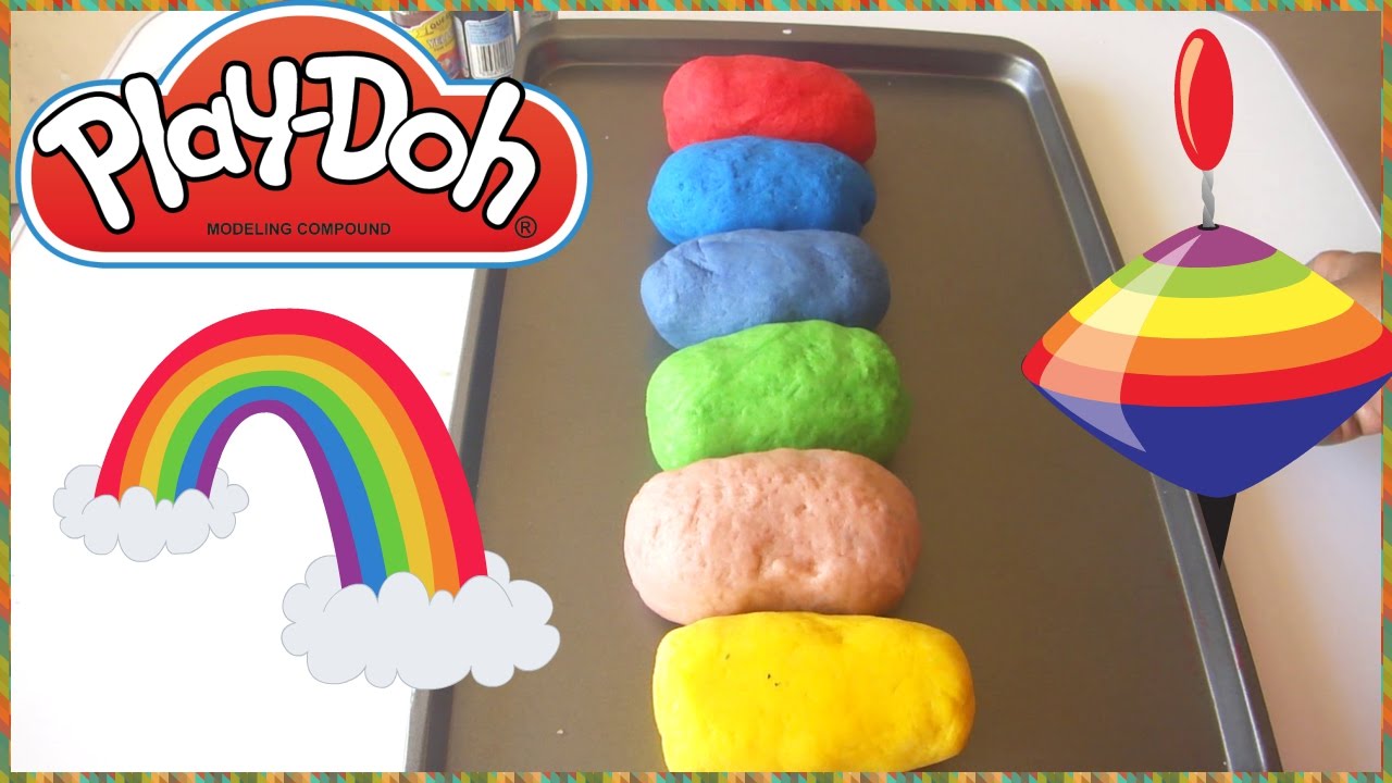 DIY Quick And Easy Play Doh Recipe - 6 colors Быстрый и легкий ...