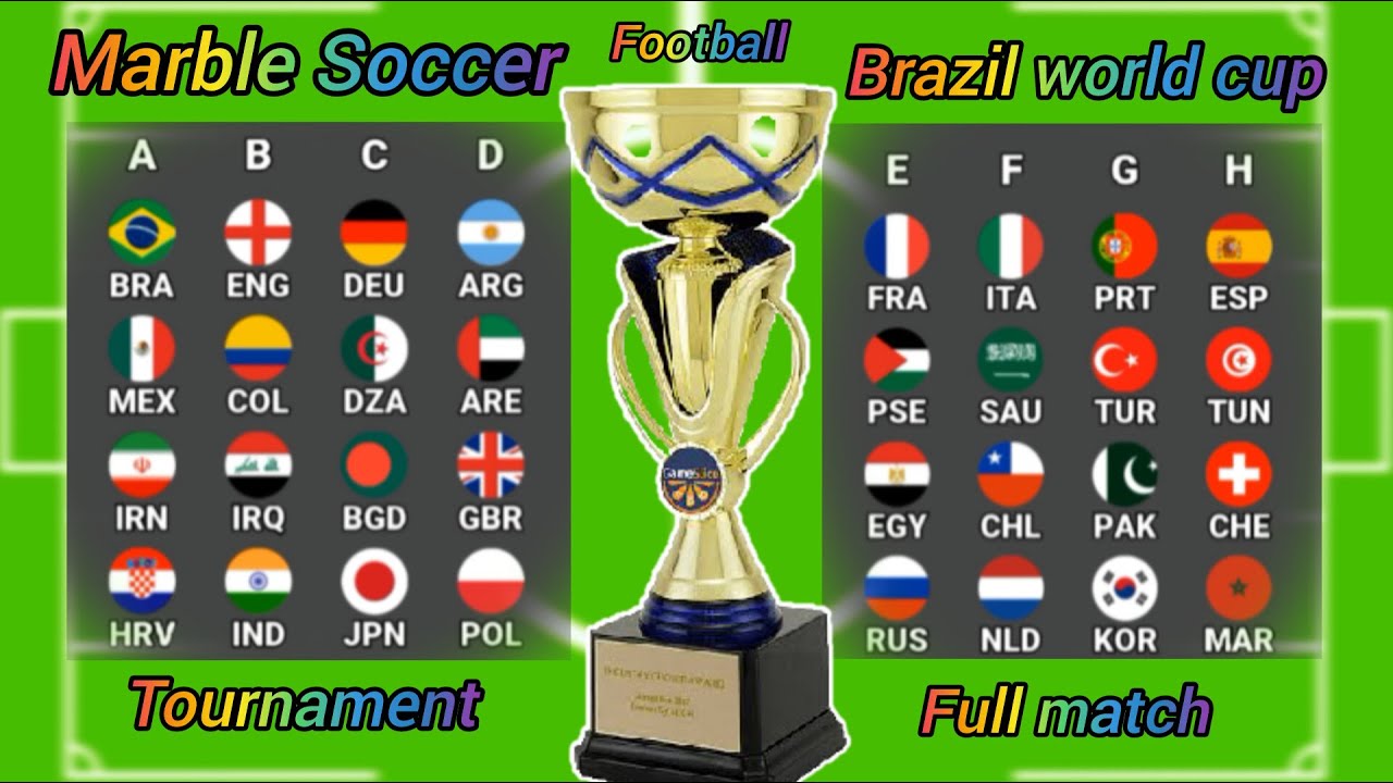 Marble Soccer | football | tournament full video | Brazil world cup ...