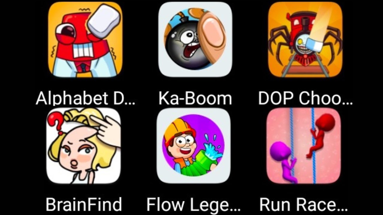 Alphabet DOP: Delete Puzzle, Brain Find, Ka-Boom, Flow Legends, DOP ...