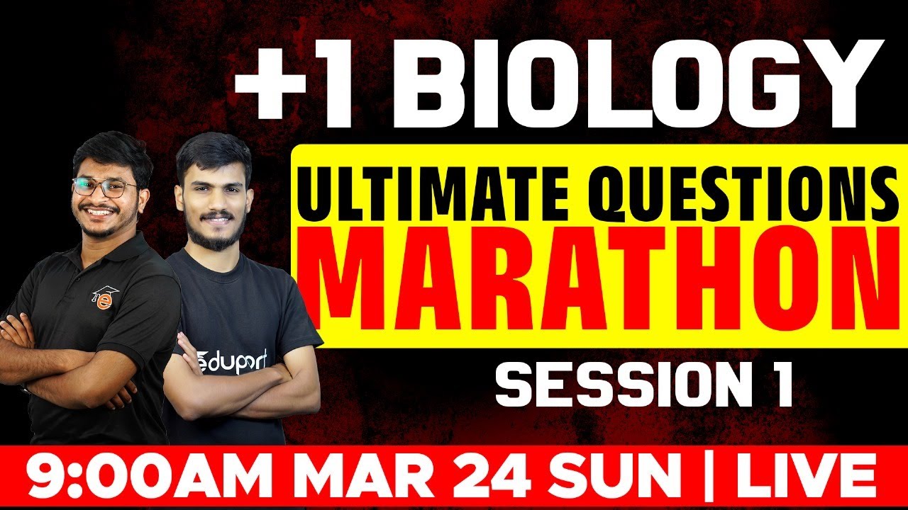 Plus One Biology Public Exam | Ultimate Questions Marathon Session 1 ...