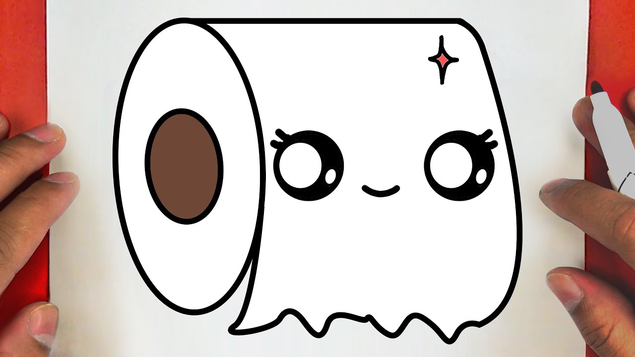HOW TO DRAW A CUTE TOILET PAPER , STEP BY STEP, DRAW Cute things - YouTube