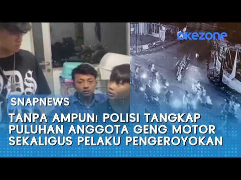 Tanpa Ampun! Polisi Tangkap Puluhan Anggota Geng Motor Sekaligus Pelaku Pengeroyokan | Snapnews