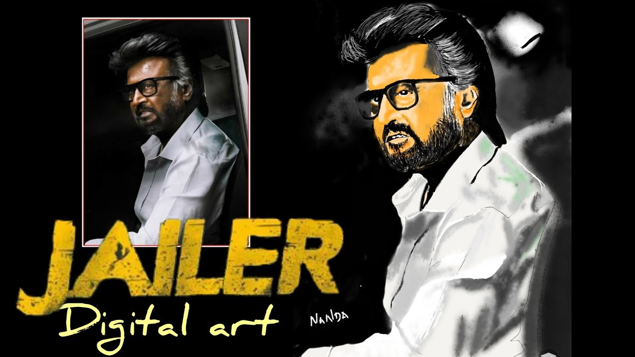 JAILER drawing/ JAILER movie videos/JAILER rajinikanth drawing / JAILER ...