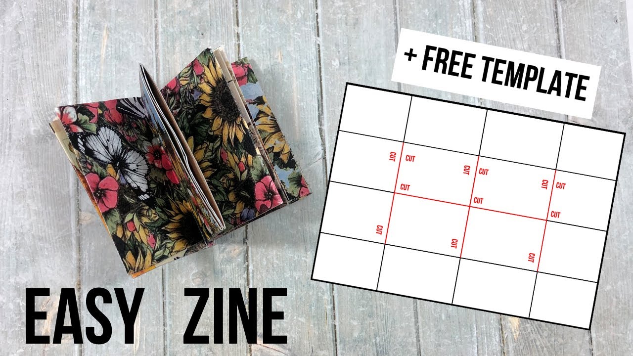 📖How to make a zine from a single sheet of paper + FREE TEMPLATE - YouTube