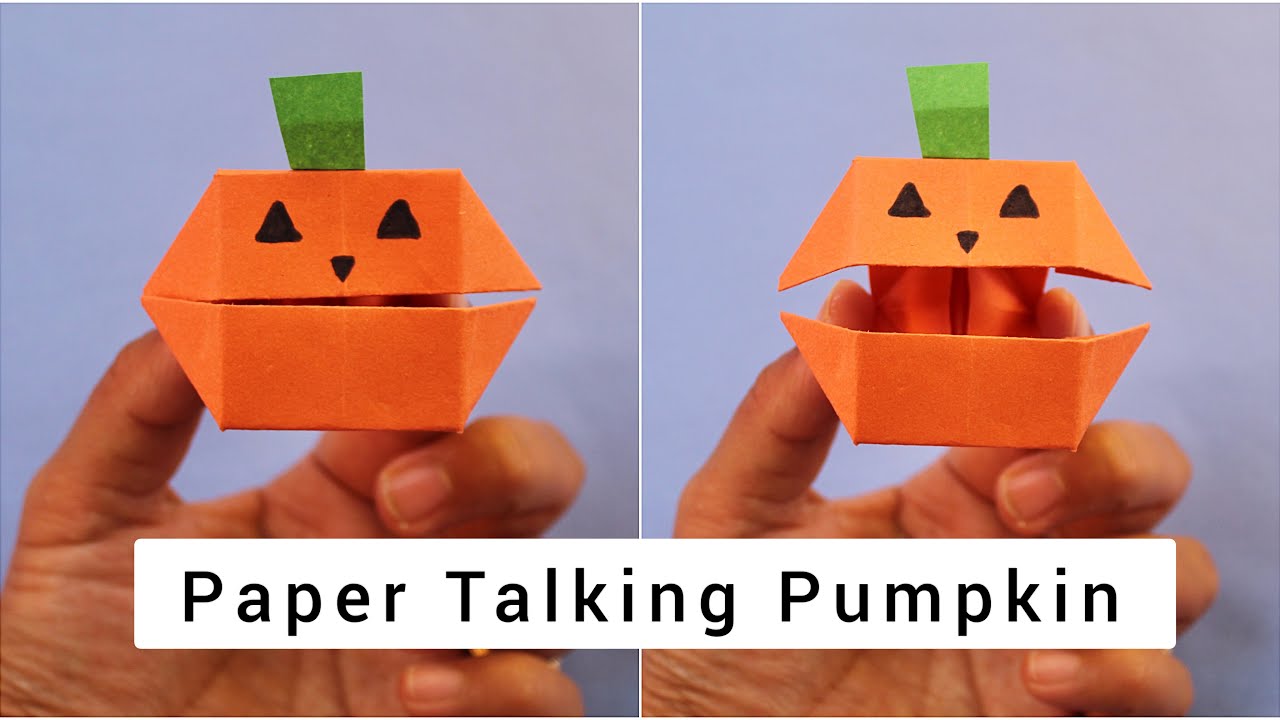 Very Easy Paper Talking Pumpkin | DIY Paper Talking Pumpkin #papercraft ...