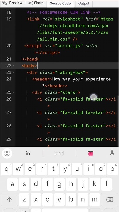 Html Rating 5 ⭐ Codingtrendingshorts Youtube