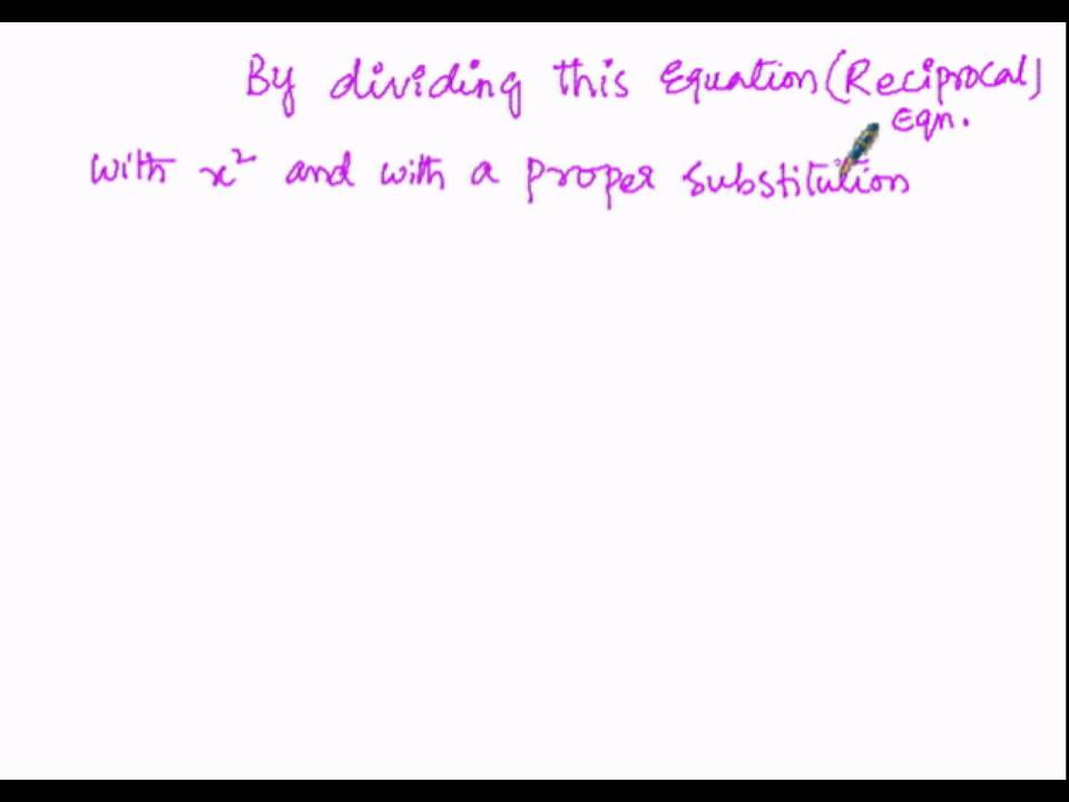 Algebra Solving Reduced Reciprocal Equation part1 - YouTube