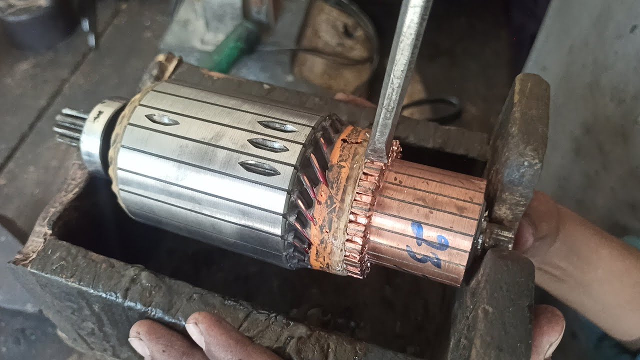 How to replace damaged armature commutator#replace - YouTube
