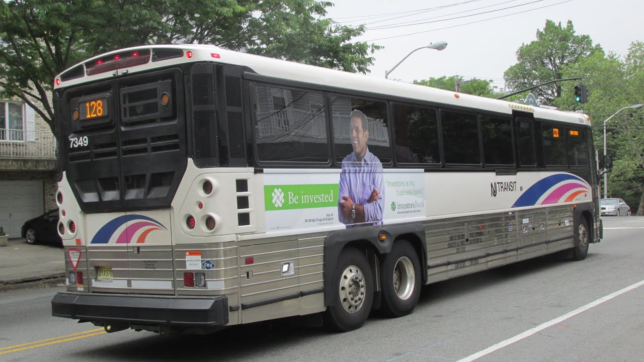 NJT MCI D4500CT CNG #7349 on the 128 to New York (Inside) in HD - YouTube