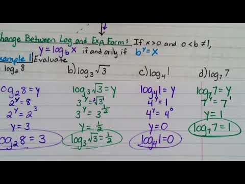 Precalculus Lesson 3.4a - Logarithmic Functions - YouTube