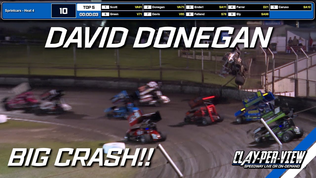 360 Sprintcars | David Donegan Big Rollover - Borderline - 4th Mar 2023 ...