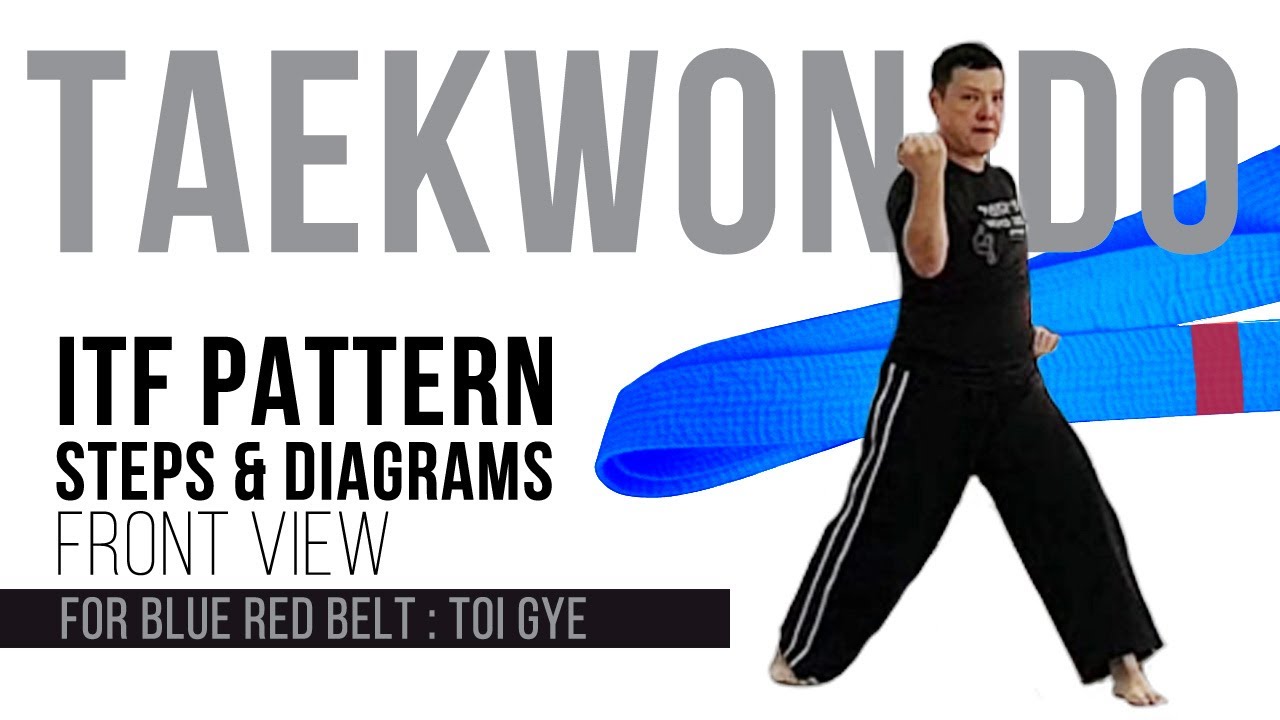 ITF Taekwon-Do Pattern - Kup 3 Toi Gye (Front Facing) - YouTube