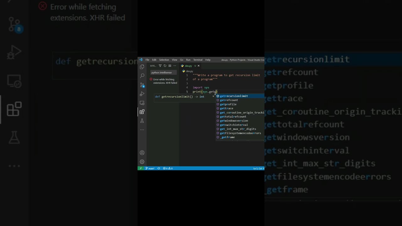 Python Tutorial Getting Recursion Limit Of A Program YouTube Python Tutorial Getting Recursion Limit Of A Program YouTube
