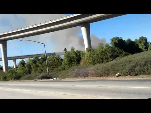 Fire on 10 and 215 Freeway - YouTube