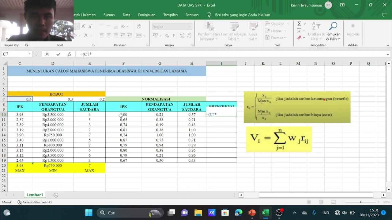 Cara Menggunakan Metode SAW (Simple Additive Weighting) - YouTube
