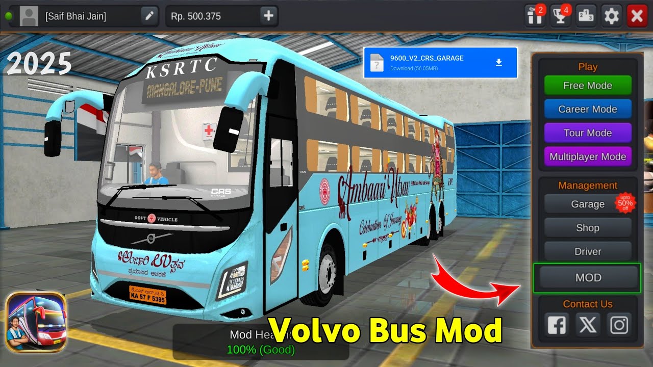 How To Add Volvo Bus Mod For Bussid 2025 For Bus Simulator Indonesia ...