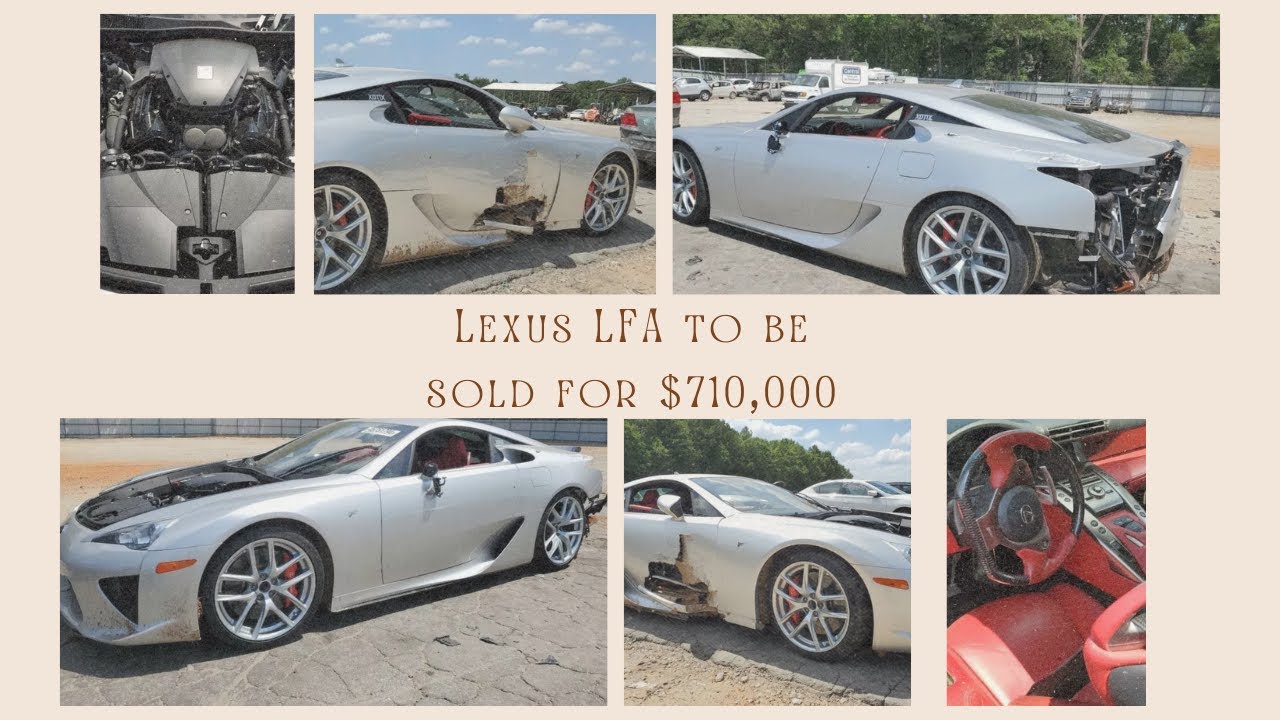Crashed Lexus LFA Supercar to Be Sold for $710,000 - YouTube
