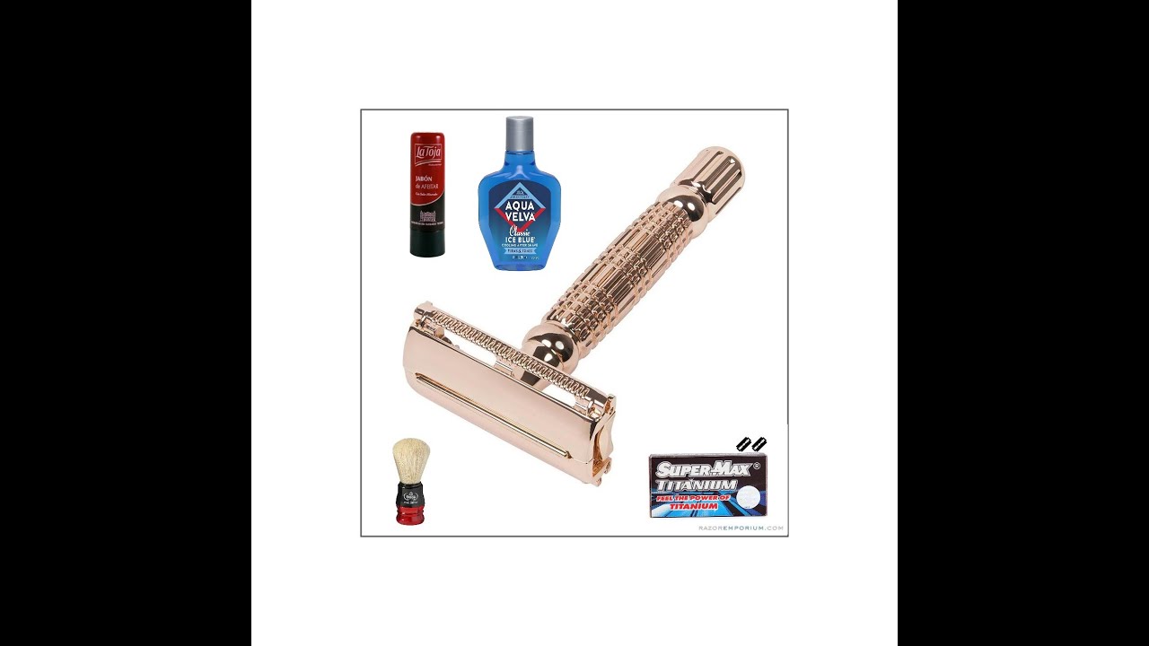 head shave with the Baili BR177 Rose Gold Twist-to-Open Safety Razor ...