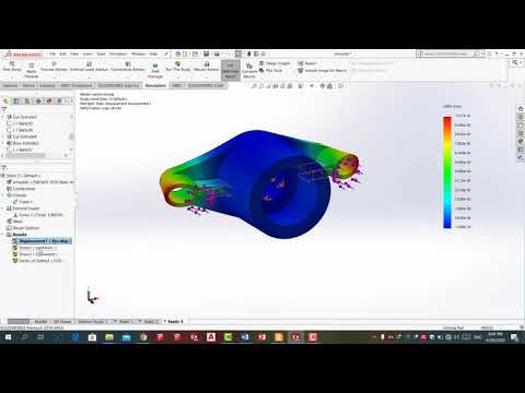 Solidworks stress and strain simulation - YouTube