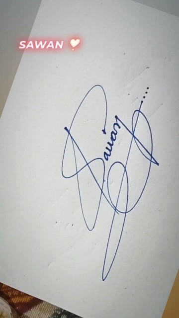 SAWAN , name signature style new #shortsfeed #shortvideo #signature # ...