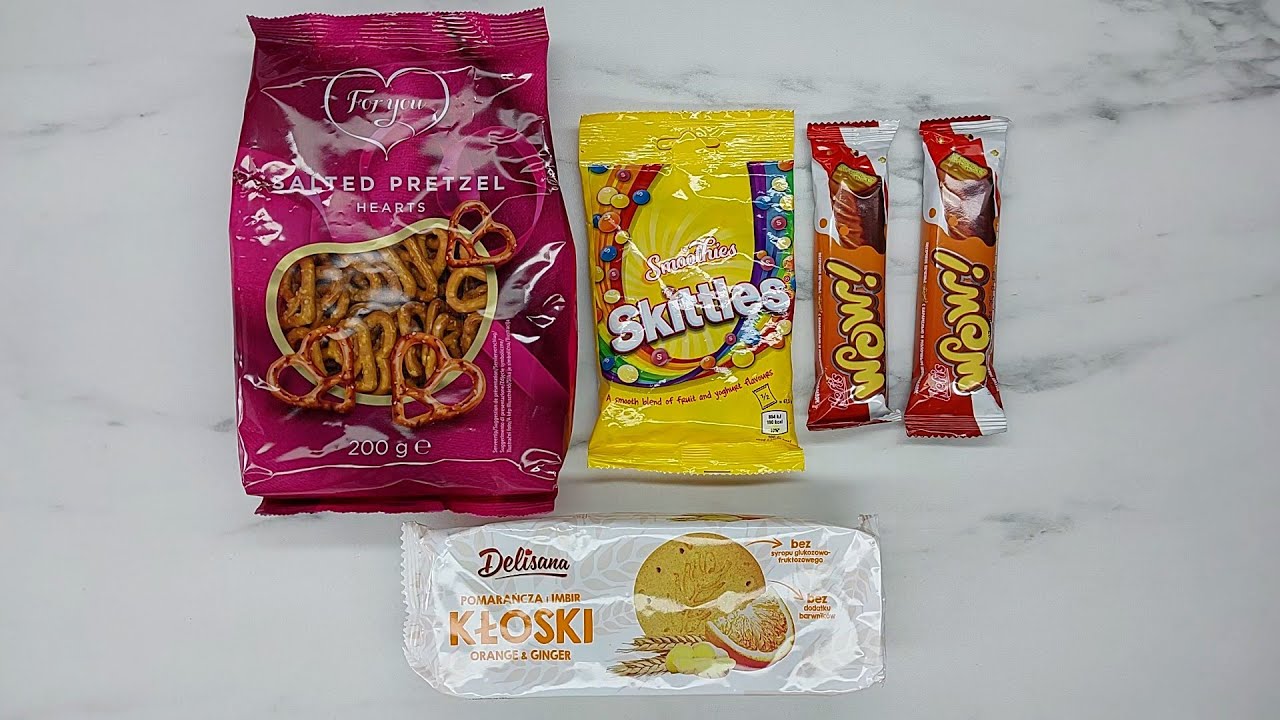 skittles smoothies, delisana cookies, salted pretzel hearts asmr - YouTube