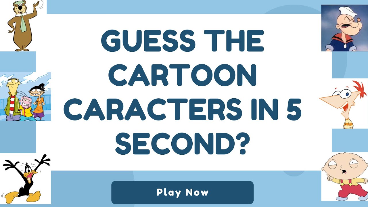 GUESS THE CARTOON CHARACTER CHALLANGE - YouTube