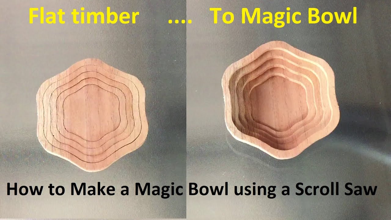 Magic Bowl - Made from a single flat piece of wood - YouTube