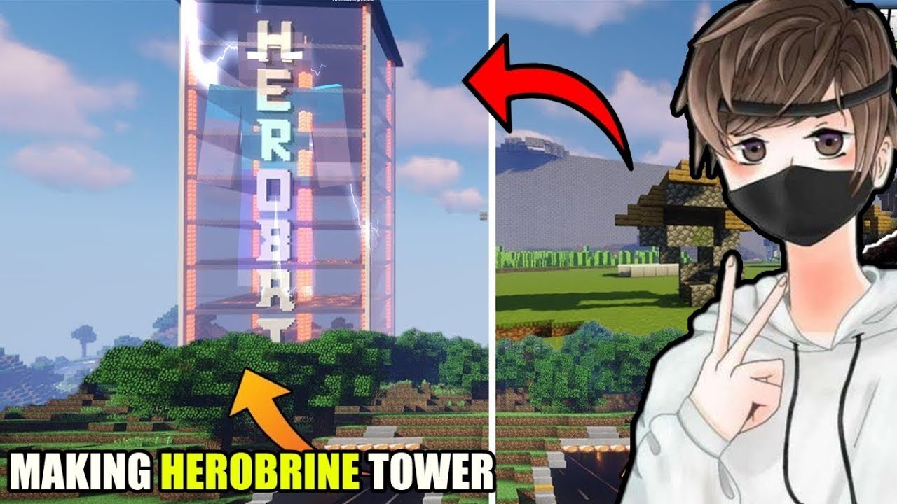 FINALLY COMPLETEING HEROBRINE TOWER IN SMP | PUBLIC SMP | RECREATING ...